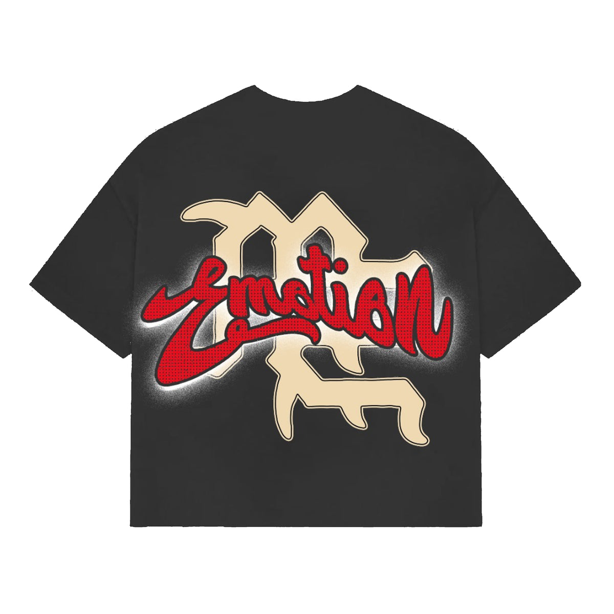 Grey “Rhinestone” Cropped Tee – Mixed Emotion