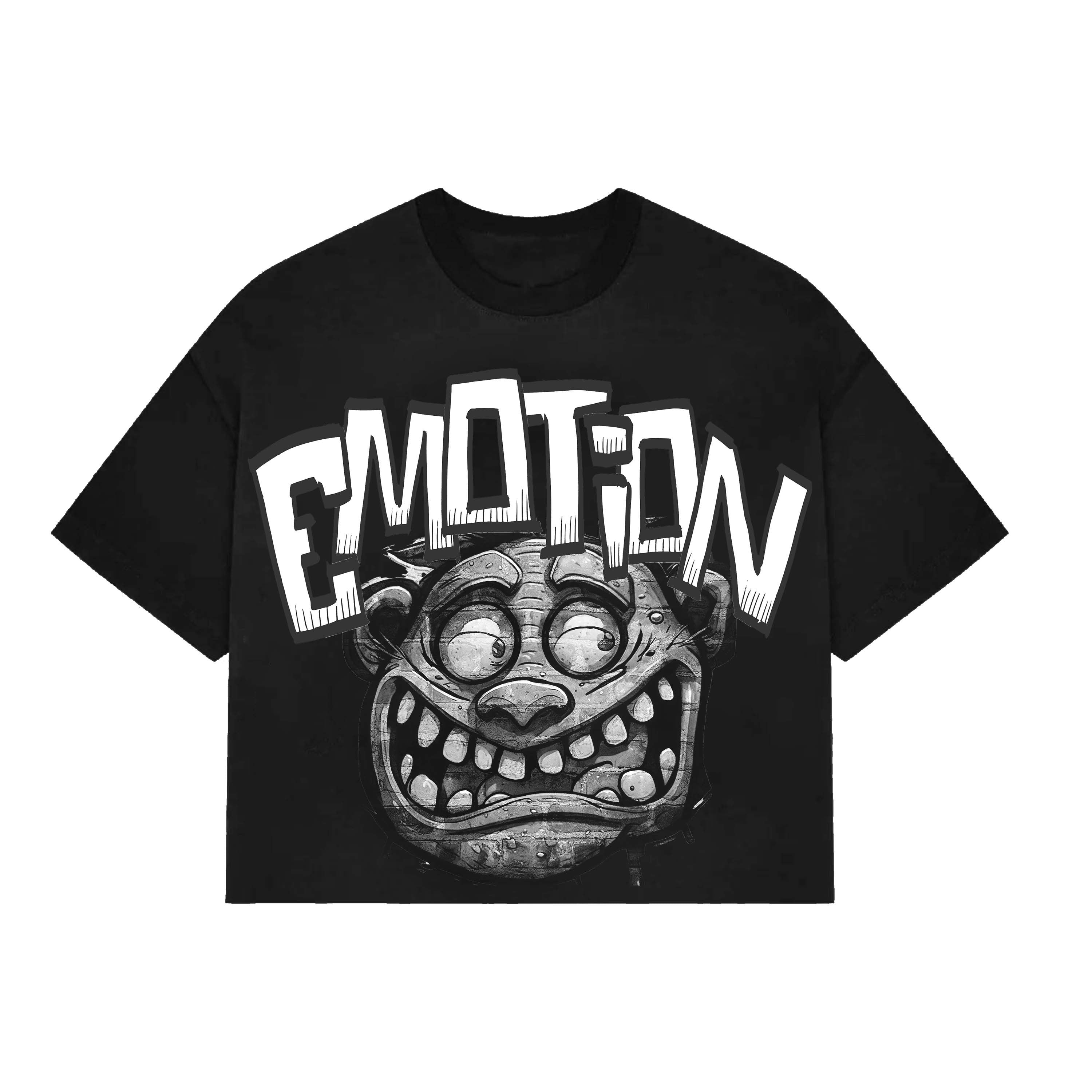 Black “Monster” cropped Tee – Mixed Emotion
