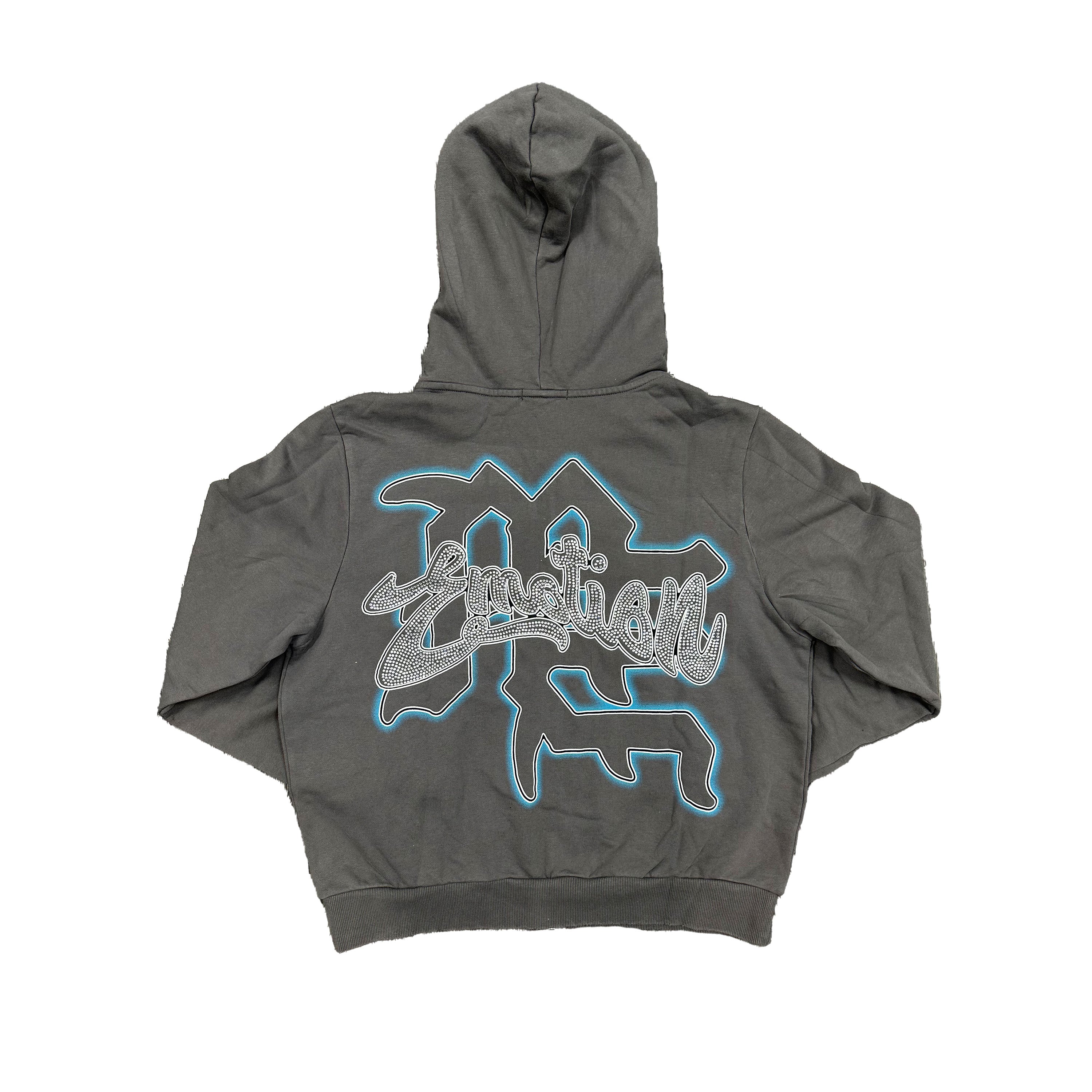 Grey “Rhinestone” Hoodie – Mixed Emotion