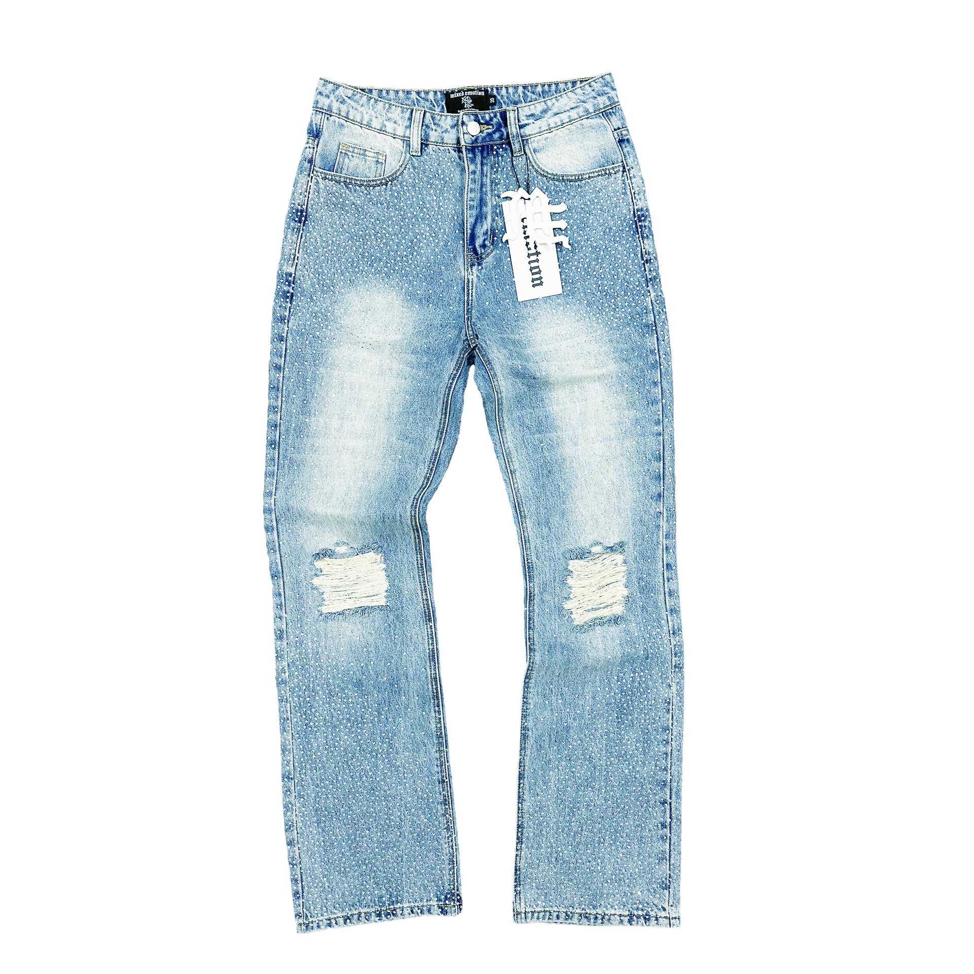‘ME’ Rhinestone Jeans – Mixed Emotion